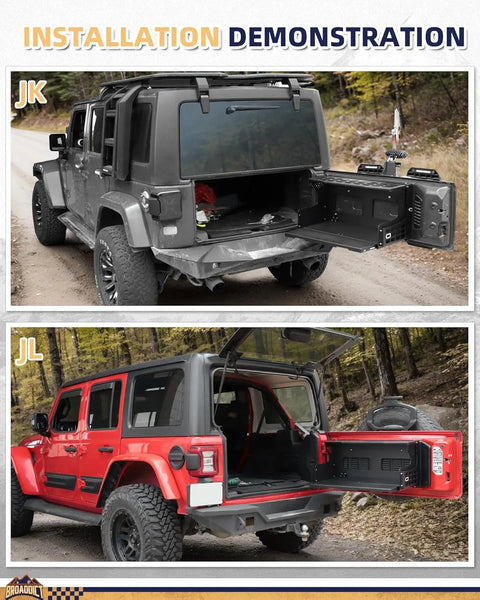 Broaddict Jeep Tailgate Table and Foldable Molle Panel fit for Jeep ...